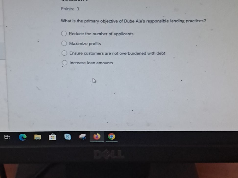 What is the primary objective of Dube Ale's | StudyX