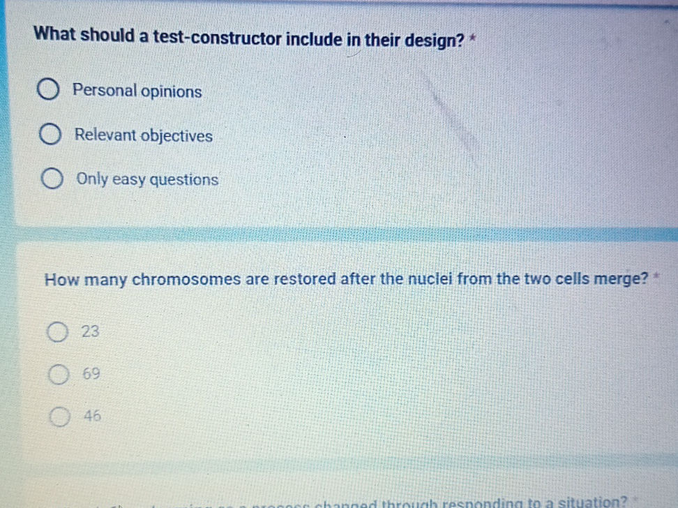 What should a test-constructor include in | StudyX