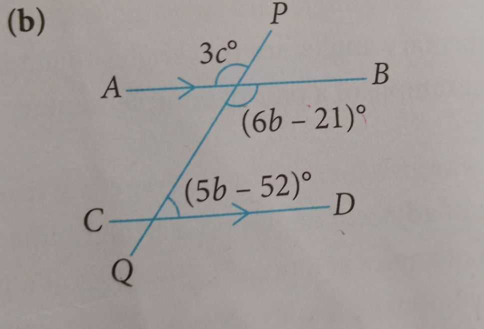 The image shows two parallel lines AB and CD | StudyX