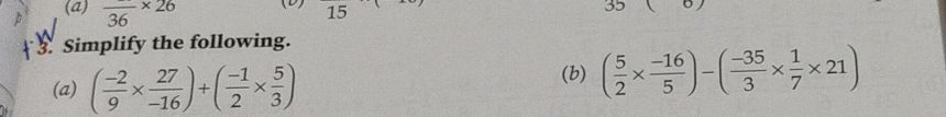 Simplify the following. (a) $ ( {-2}{9} | StudyX