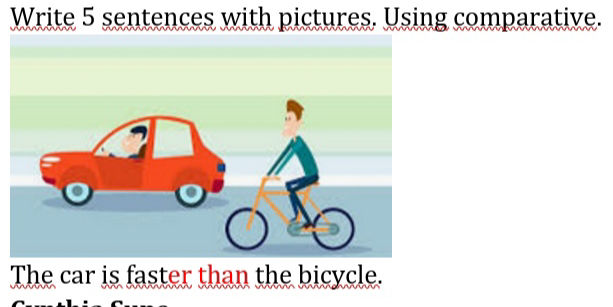 Write 5 sentences with pictures. Using | StudyX