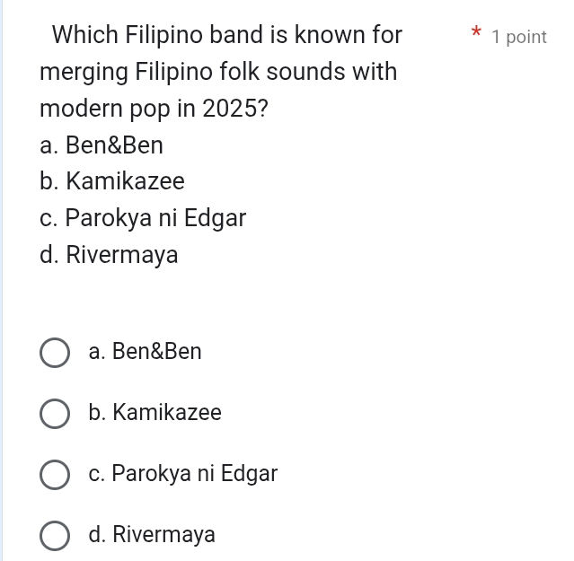 Which Filipino band is known for merging | StudyX