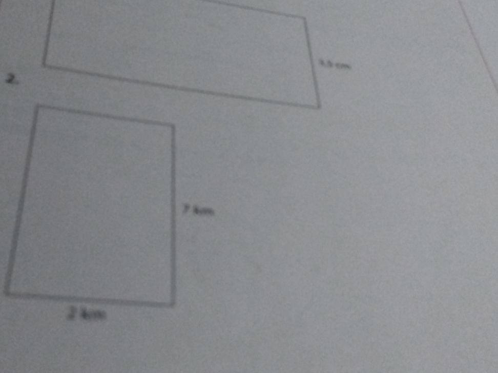 2. Rectangle with dimensions 5.5 cm. | StudyX