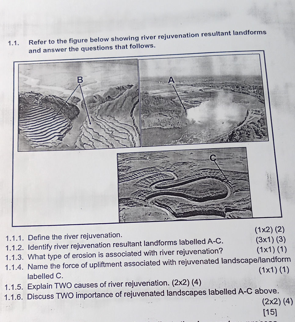 1.1. Refer to the figure below showing river | StudyX