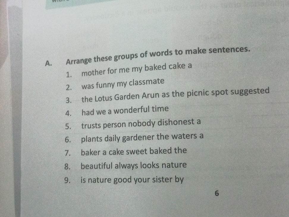 Arrange these groups of words to make | StudyX