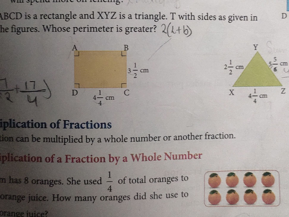 ABCD is a rectangle and XYZ is a triangle. T | StudyX