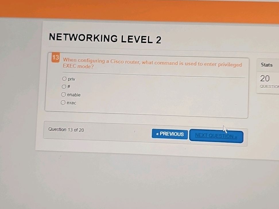 When configuring a Cisco router, what | StudyX