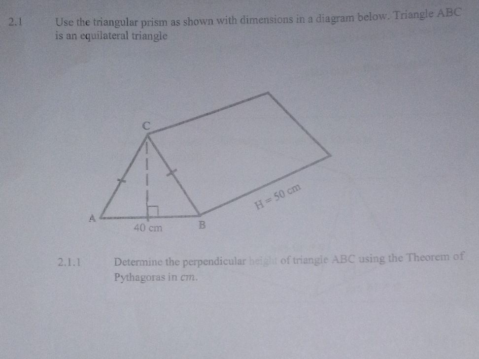 Use the triangular prism as shown with | StudyX