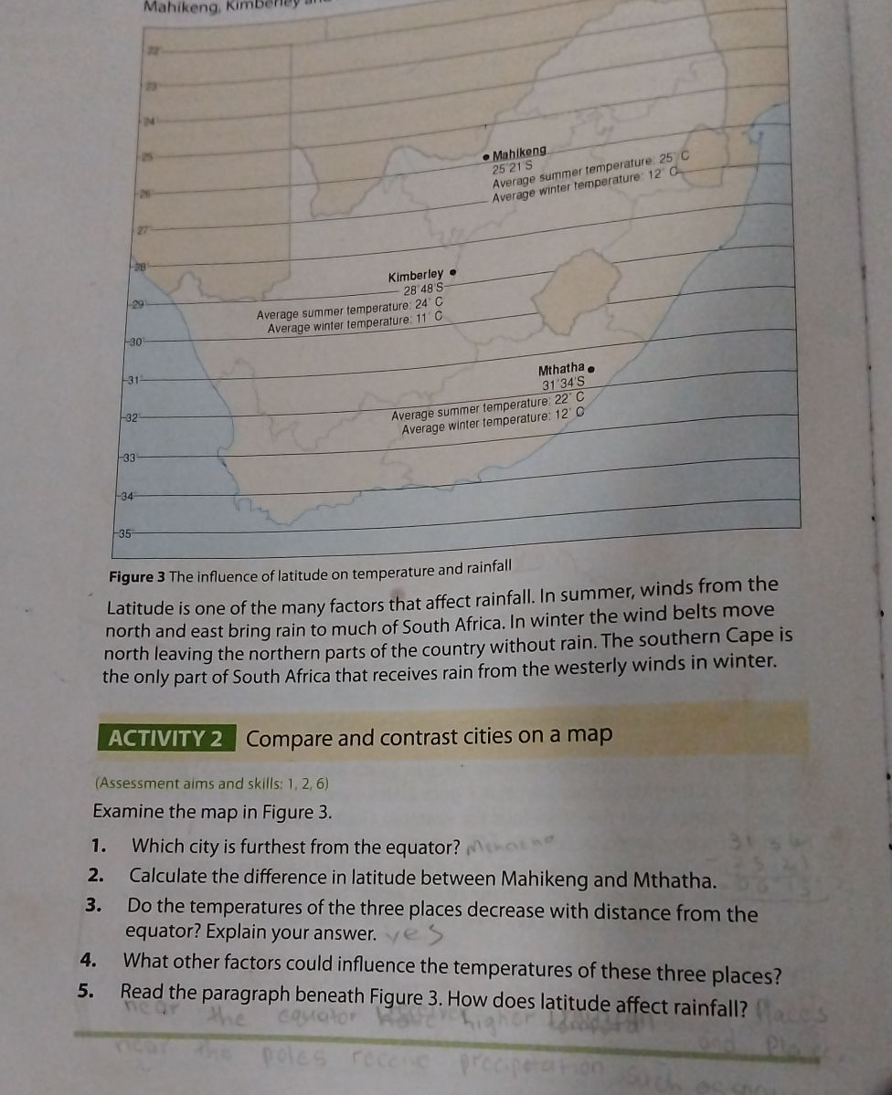 Examine the map in Figure 3. 1. Which city | StudyX