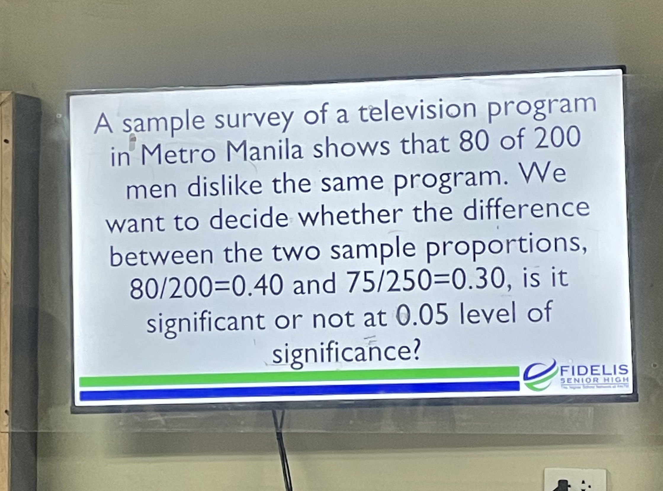 A sample survey of a television program in | StudyX