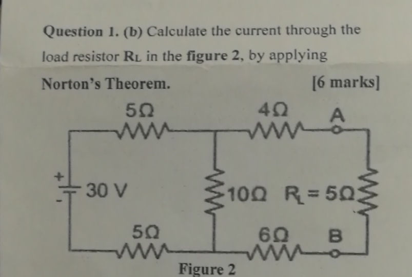 Question 1. (b) Calculate the current | StudyX