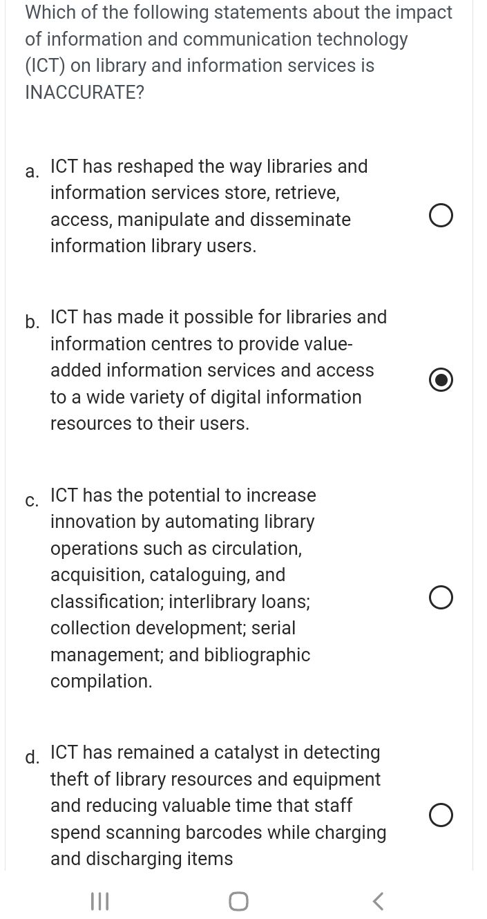 Which of the following statements about the | StudyX