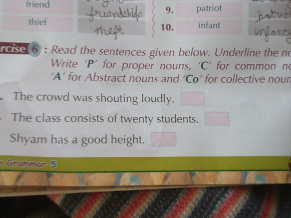 Exercise 6: Read the sentences given below. | StudyX