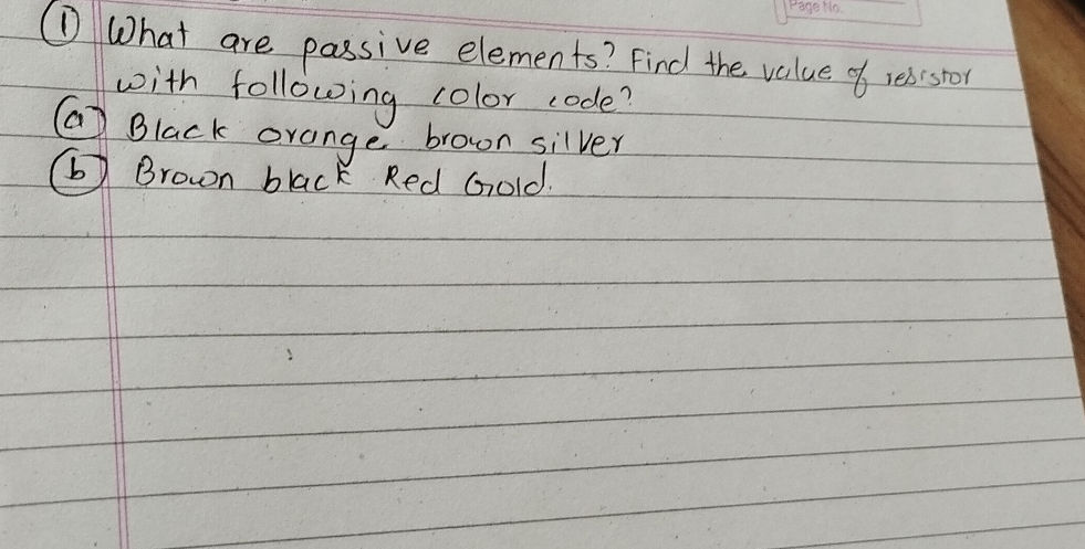 ① What are passive elements? Find the value | StudyX