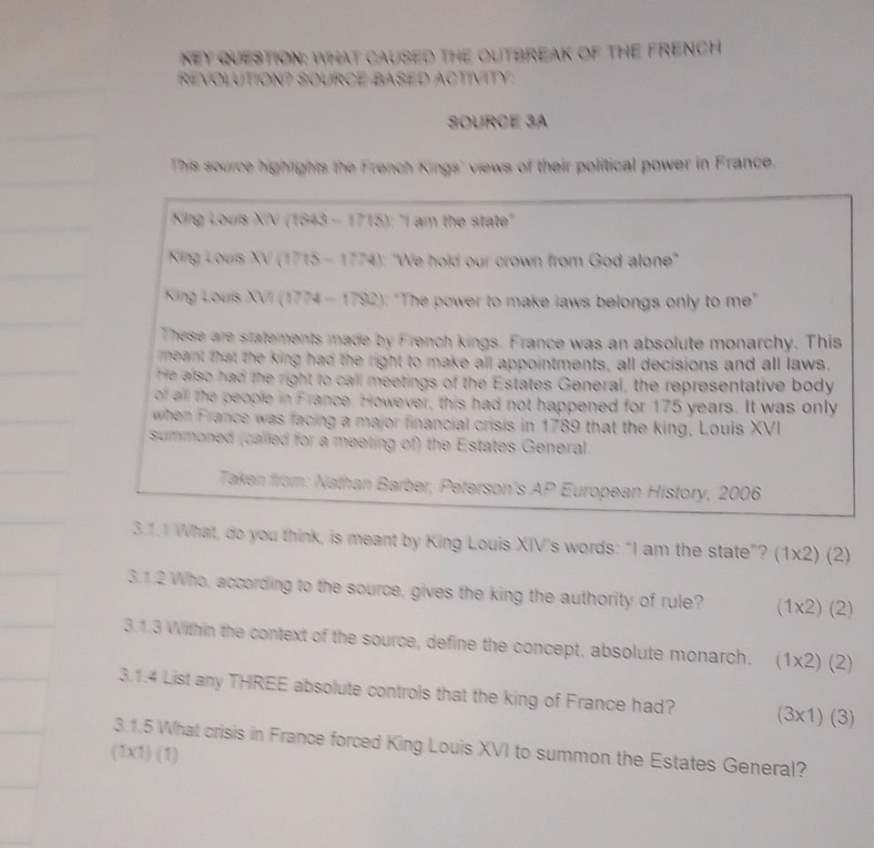 KEY QUESTION: WHAT CAUSED THE OUTBREAK OF | StudyX