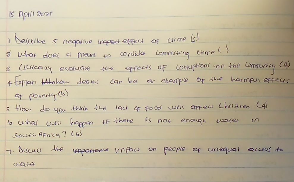 1. Describe 5 negative impact effect of | StudyX