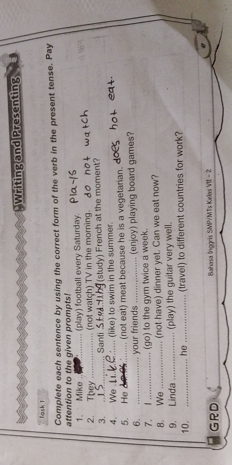 Complete each sentence by using the correct | StudyX