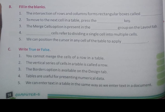 B. Fill in the blanks. 1. The intersection | StudyX