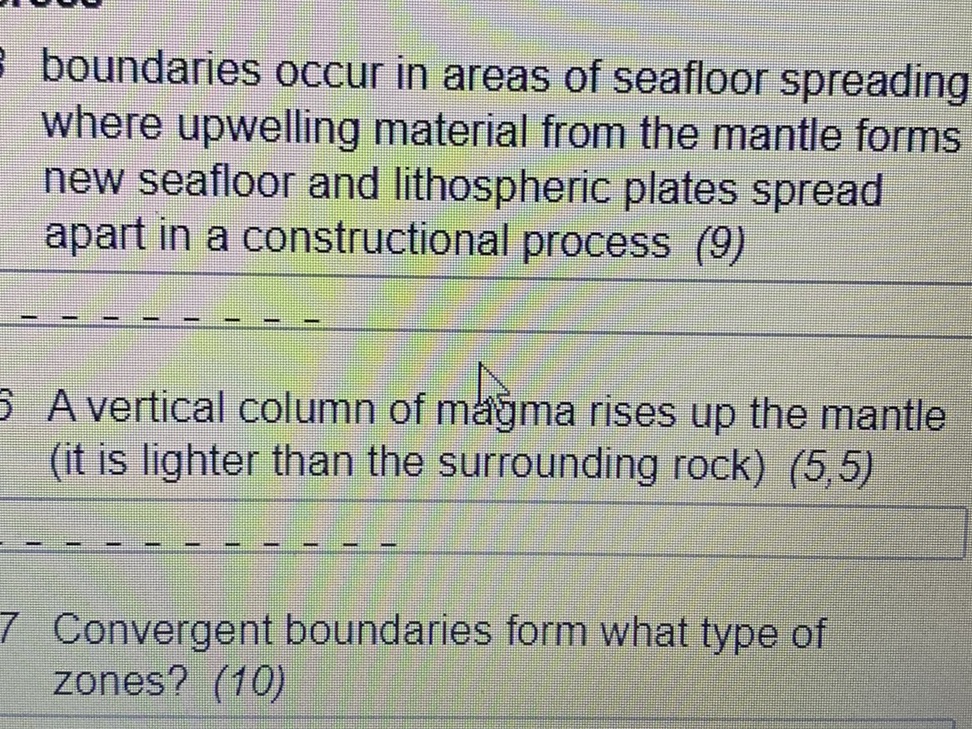 7 Convergent boundaries form what type of | StudyX