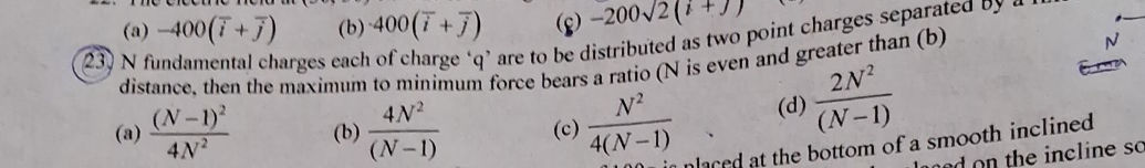 23. N fundamental charges each of charge 'q' | StudyX
