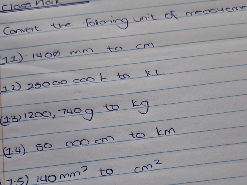 Convert the following unit of measurement: | StudyX