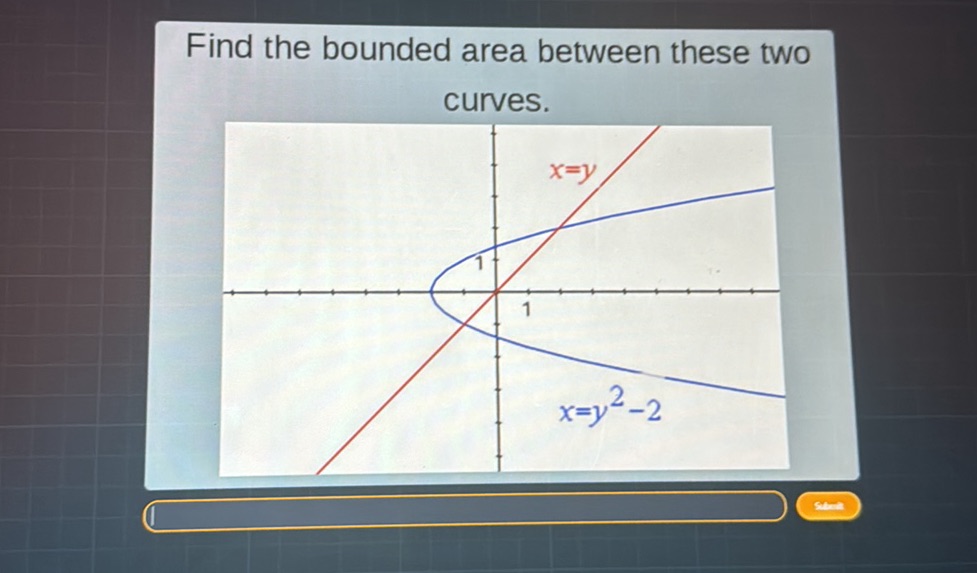 Find the bounded area between these two | StudyX