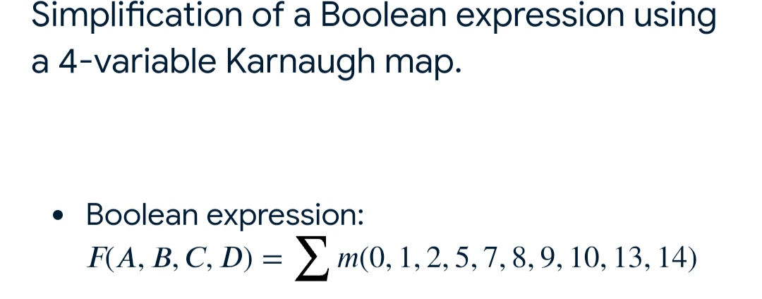 Simplification of a Boolean expression using | StudyX