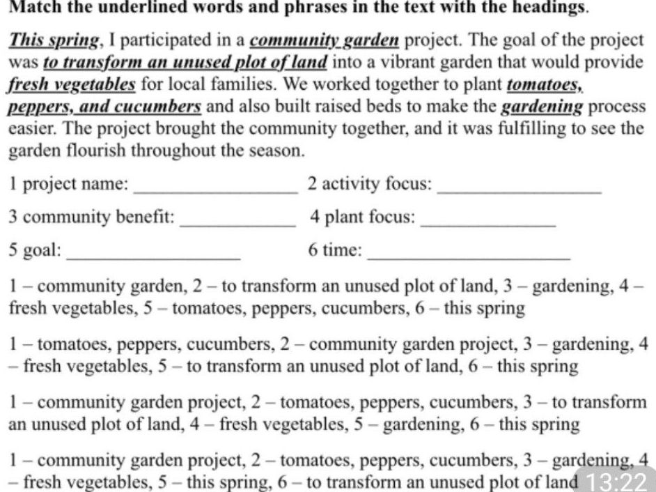 Match the underlined words and phrases in | StudyX