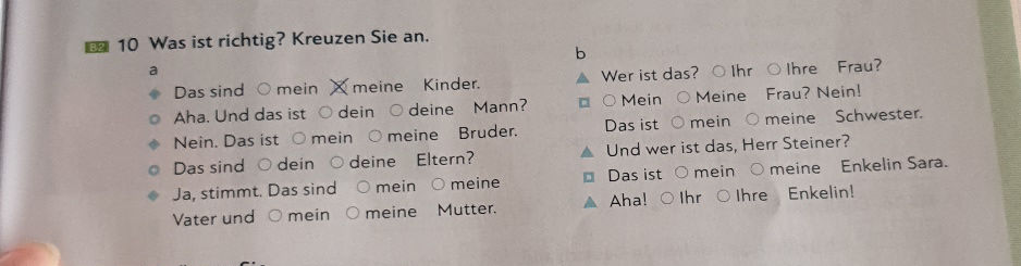 10 Was ist richtig? Kreuzen Sie an. a Das | StudyX