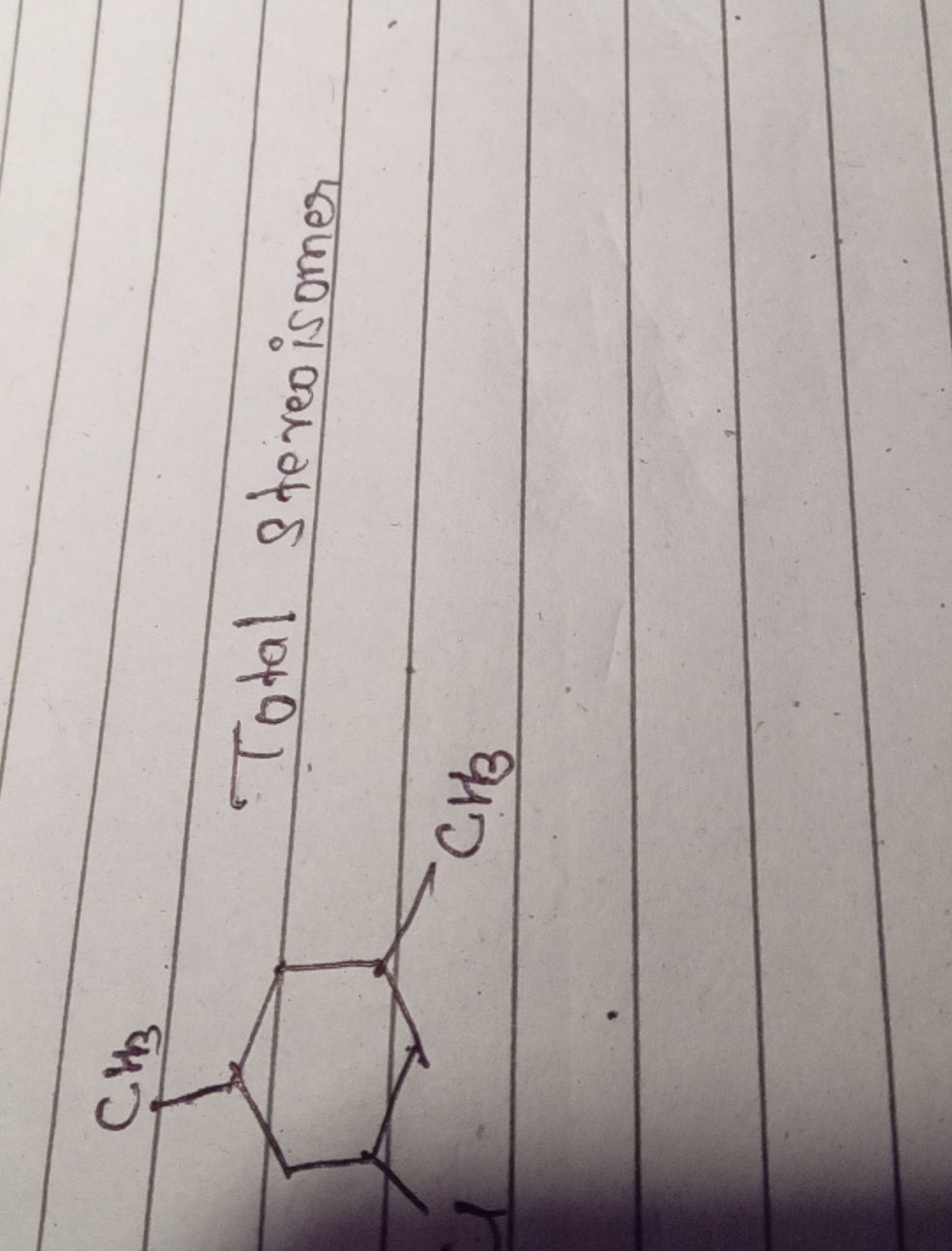 Total Stereoisomer (Image of a molecule | StudyX