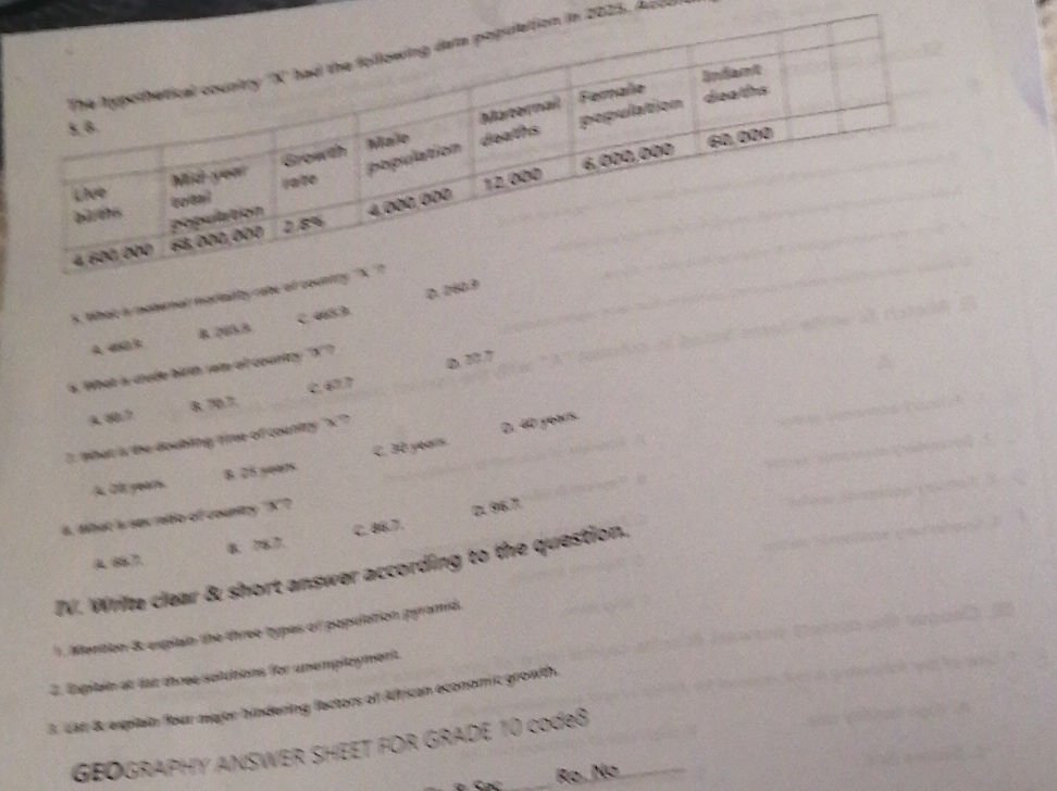 The hypothetical country 'X' had the | StudyX