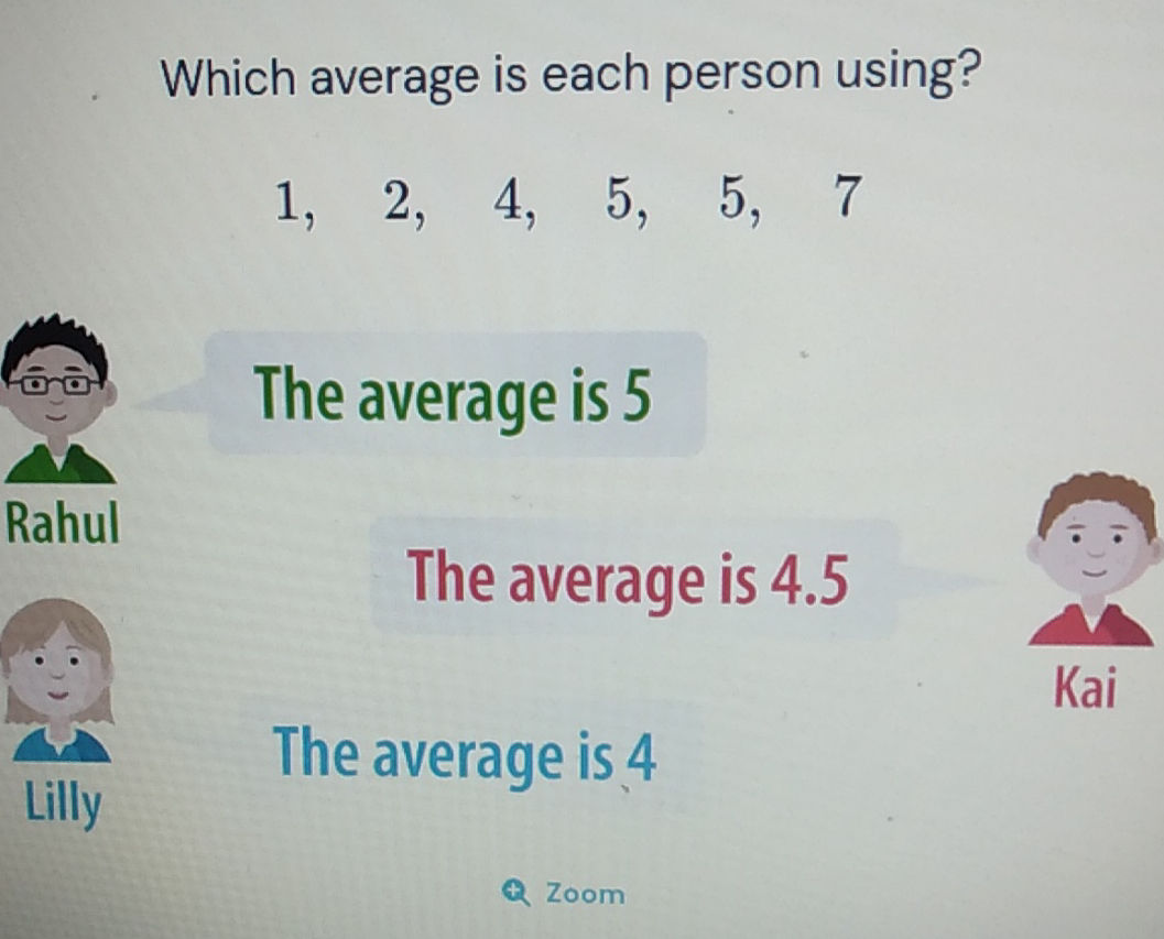 Which average is each person using? 1, 2, | StudyX