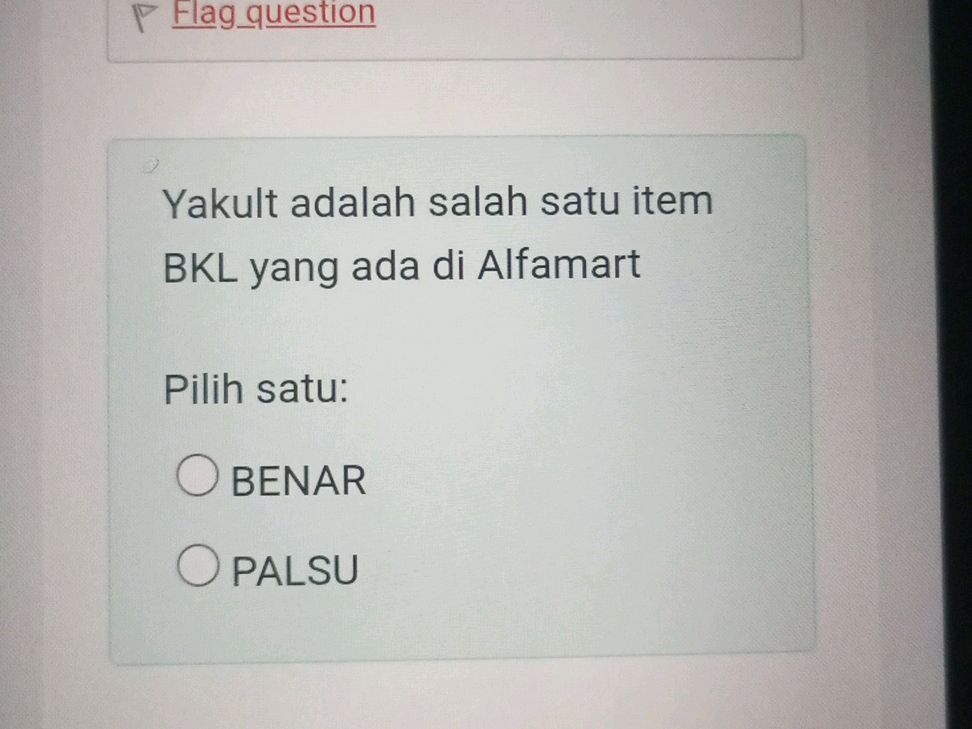 Yakult adalah salah satu item BKL yang ada | StudyX
