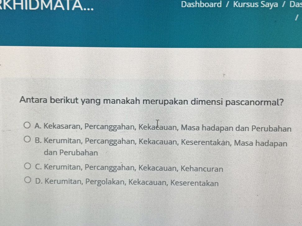Antara berikut yang manakah merupakan | StudyX