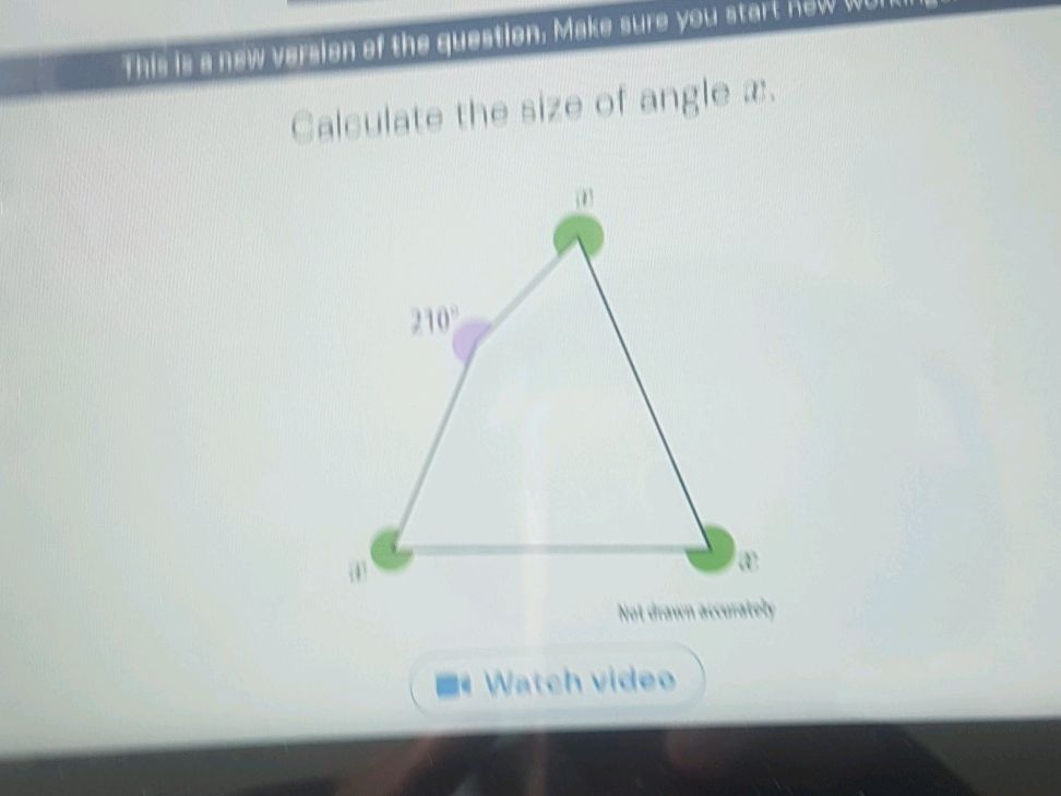 Calculate the size of angle *x*. The image | StudyX