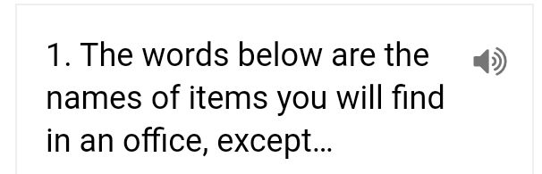 1. The words below are the names of items | StudyX