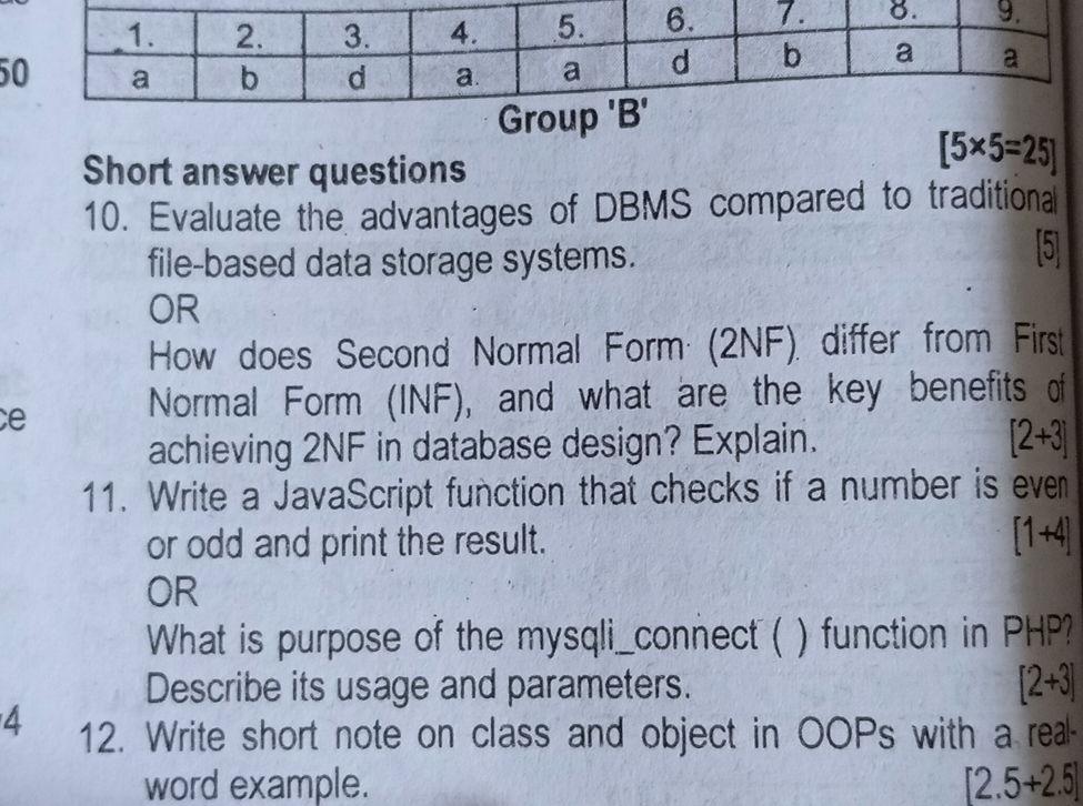 10. Evaluate the advantages of DBMS compared | StudyX
