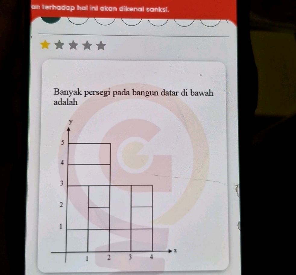 Banyak persegi pada bangun datar di bawah | StudyX