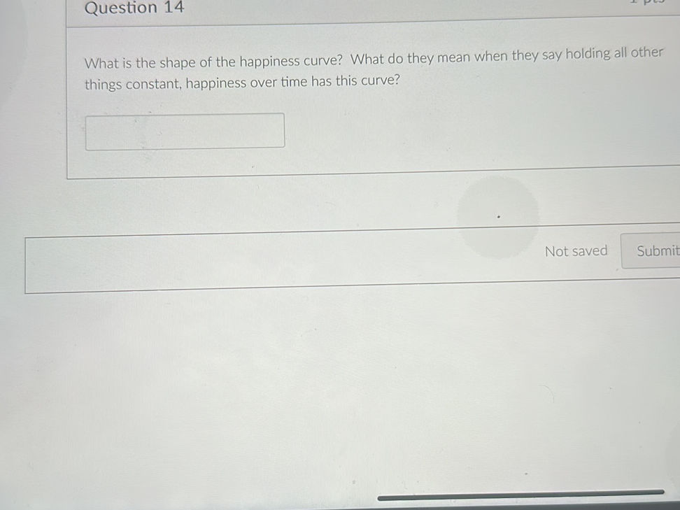 What is the shape of the happiness curve? | StudyX