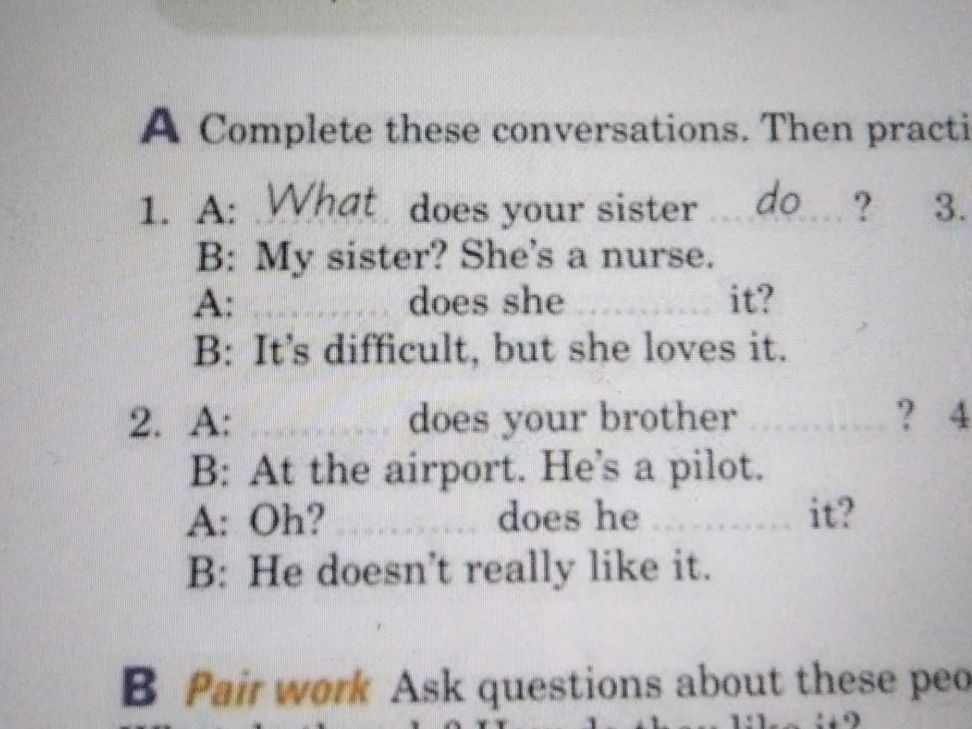 A Complete these conversations. Then | StudyX