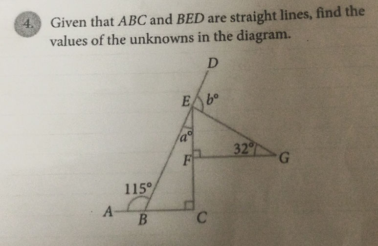Given that $ABC$ and $BED$ are straight | StudyX