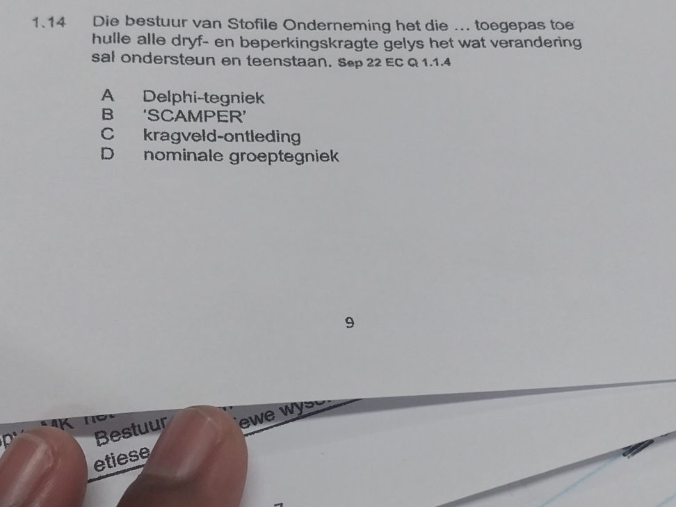 1.14 Die bestuur van Stofile Onderneming het | StudyX