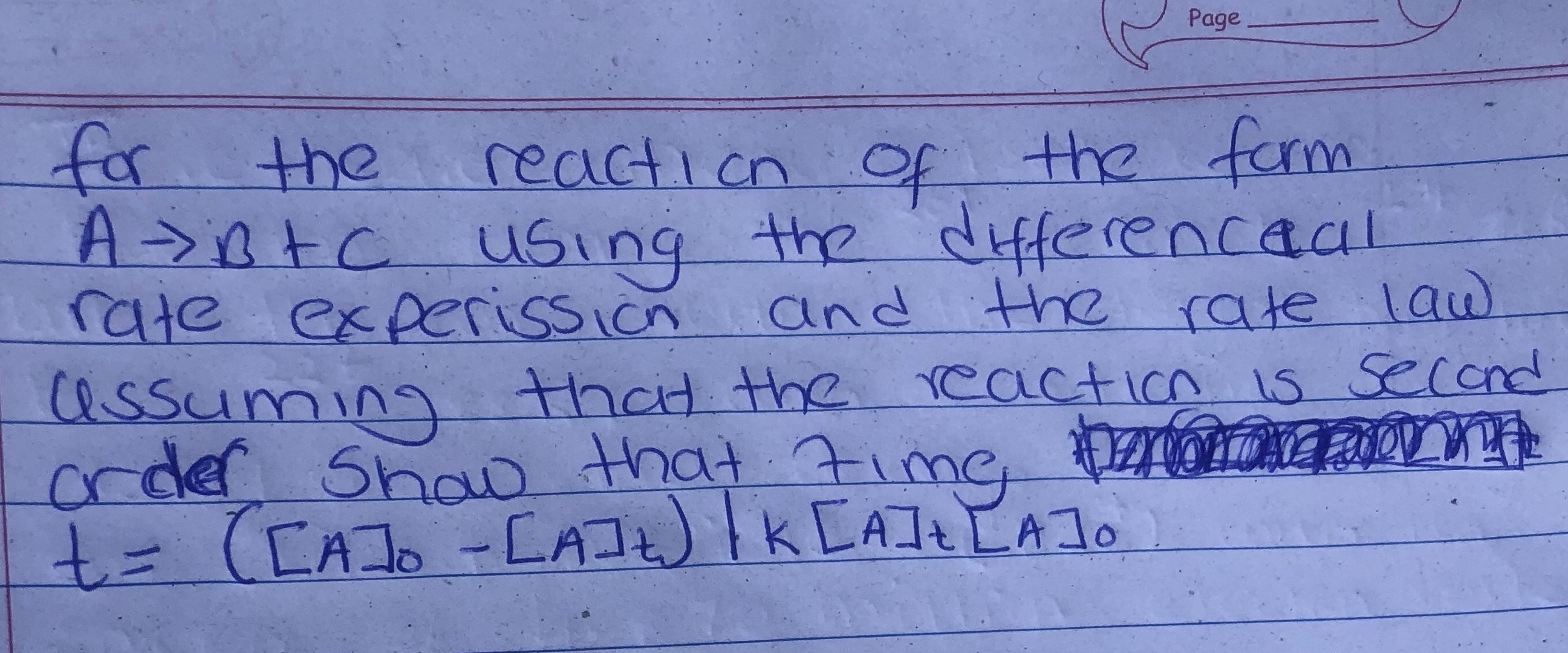 For The Reaction Of The Form A B C StudyX For The Reaction Of The Form A B C StudyX