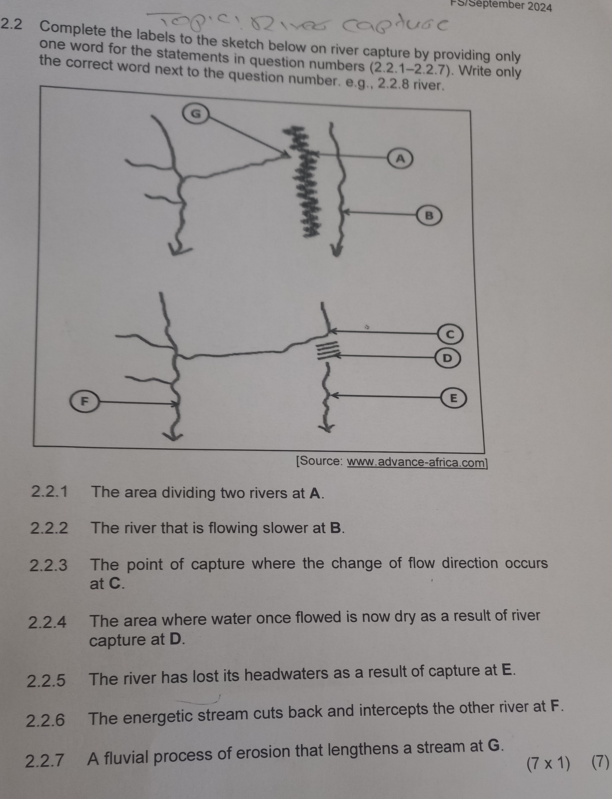 2.2 Complete the labels to the sketch below | StudyX