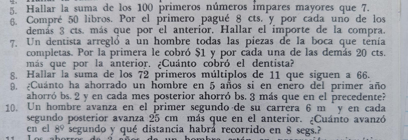 5. Hallar la suma de los 100 primeros | StudyX