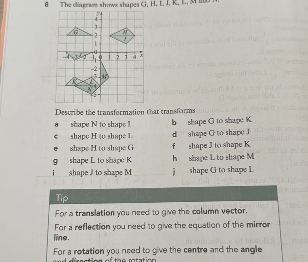 The diagram shows shapes G, H, I, J, K, L, M | StudyX