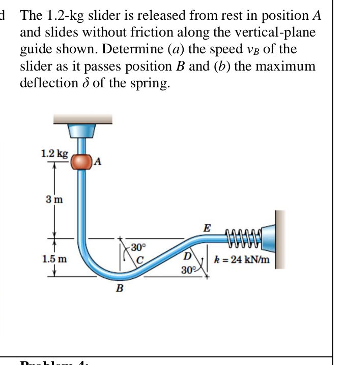 The 1.2-kg slider is released from rest in | StudyX