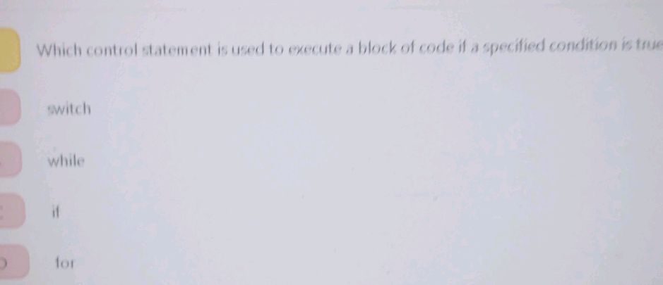 Which control statement is used to execute a | StudyX