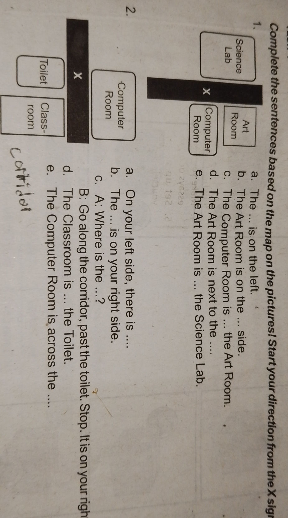 Complete the sentences based on the map on | StudyX