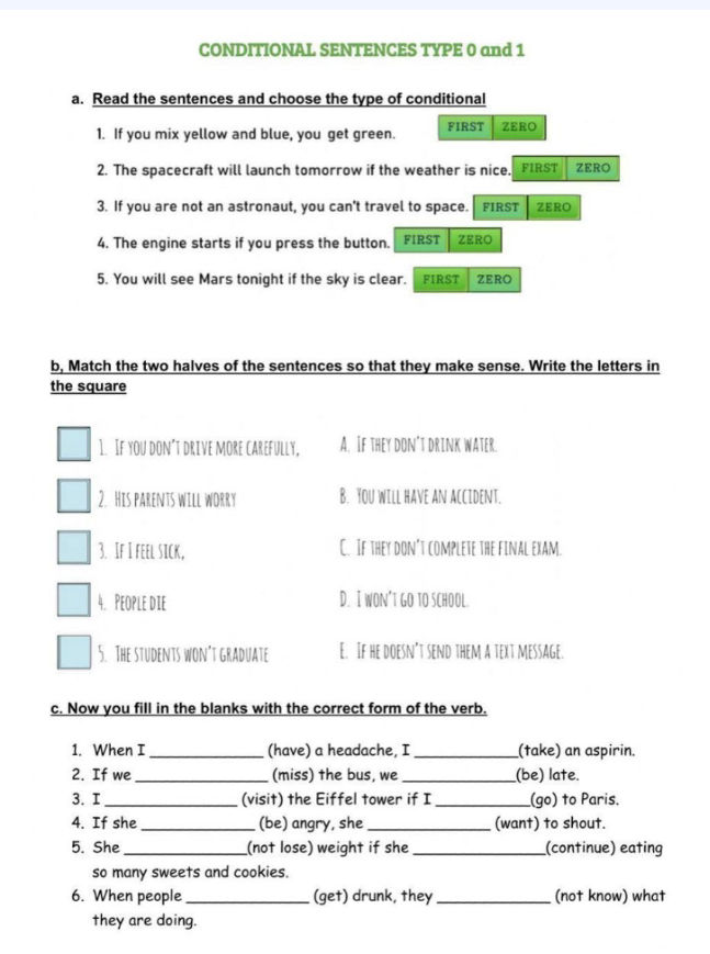 a. Read the sentences and choose the type of | StudyX